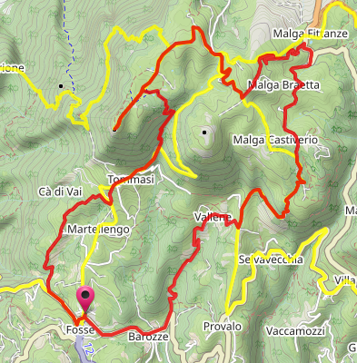 Lunga discesa sterrata dalla cima del Corno d'Aquilio a Fosse ...